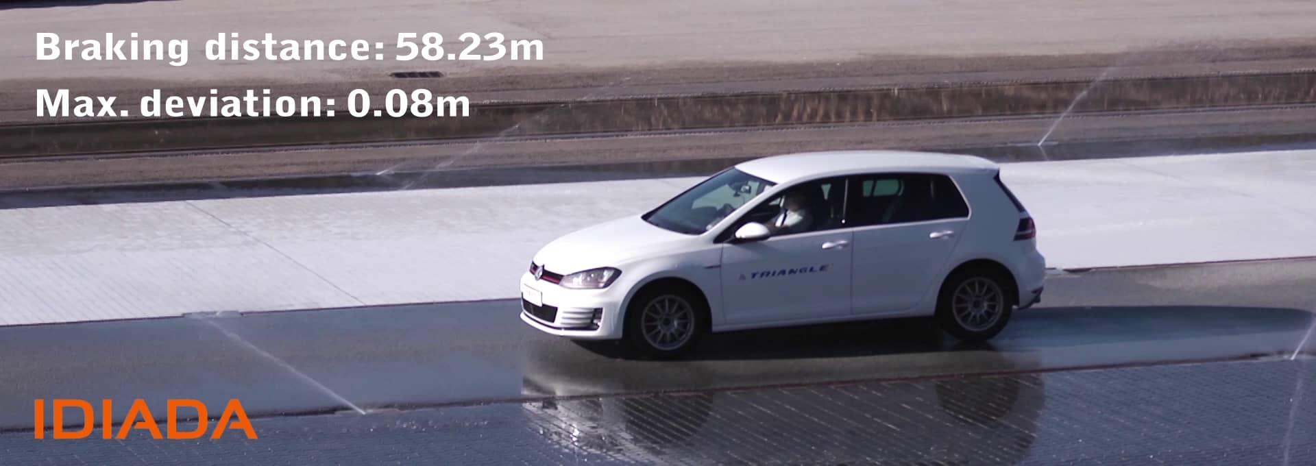 Wet brake test performed at IDIADA testing ground on Vimeo