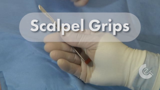 Using Surgical Tools - Scalpel Grips: Pencil, Fingertip, and Palm on Vimeo