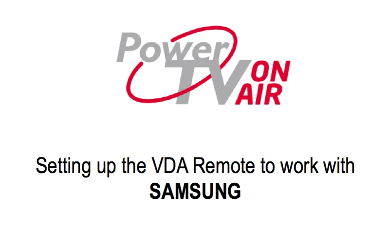 VDA Remote to work SAMSUNG Television on Vimeo
