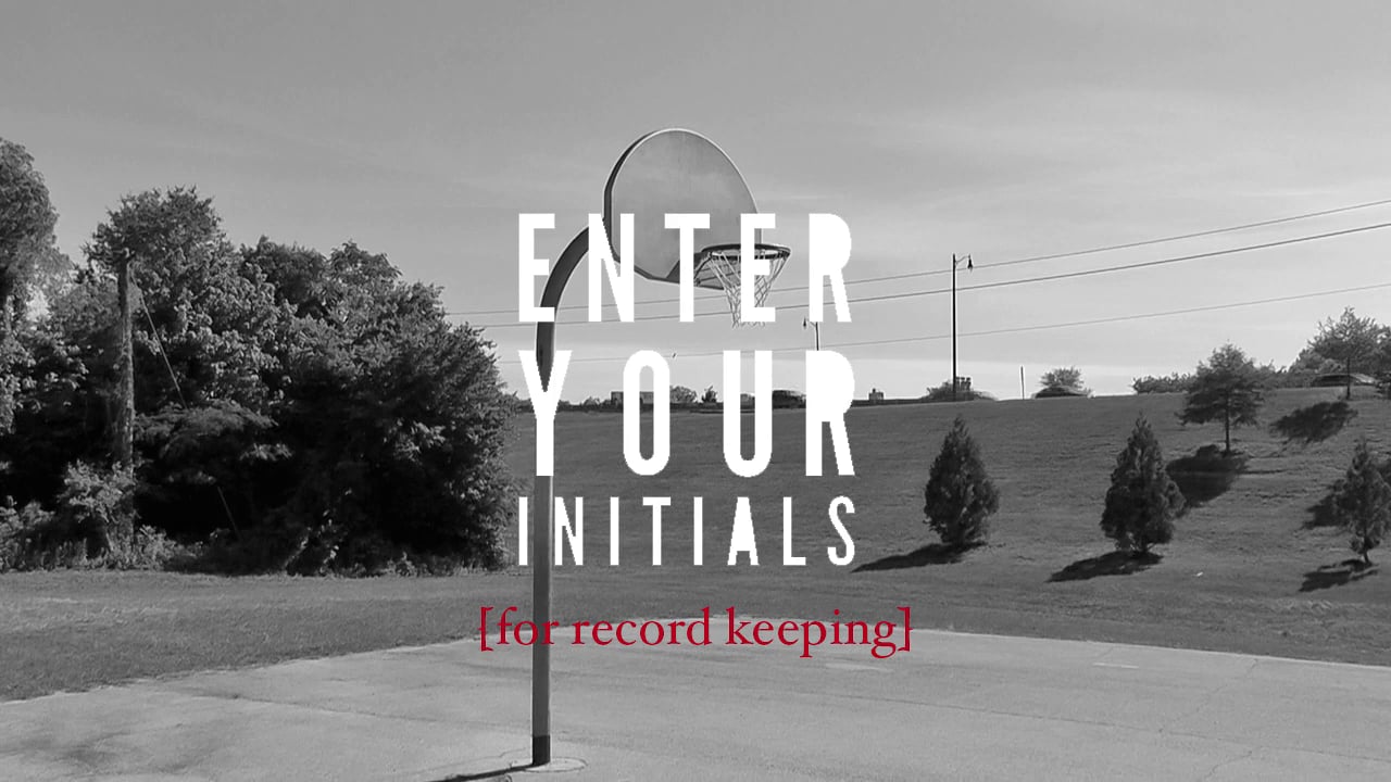 Enter Your Initials For Record Keeping on Vimeo