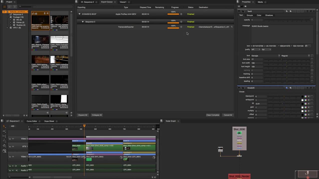 Exporting in NUKE STUDIO on Vimeo