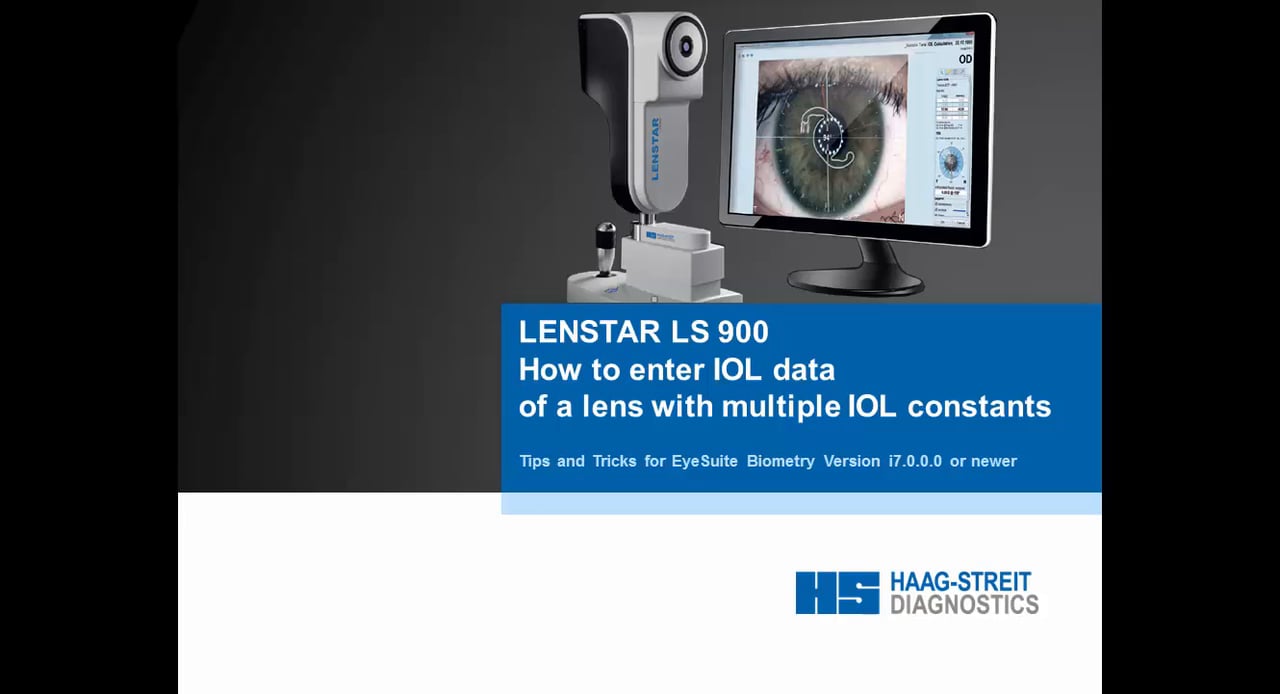 How to enter IOL data, of a lens with multiple IOL constants on Vimeo