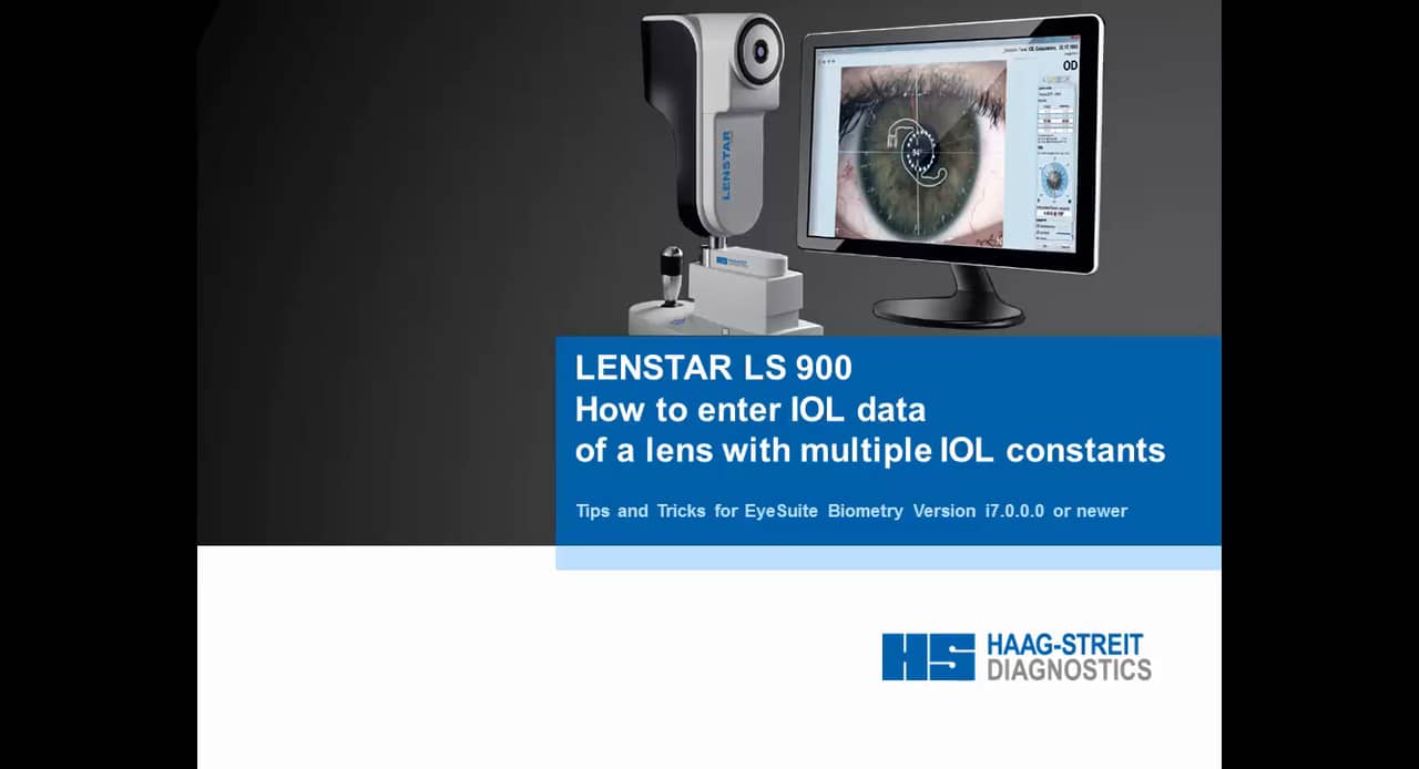 How to enter IOL data, of a lens with multiple IOL constants on Vimeo