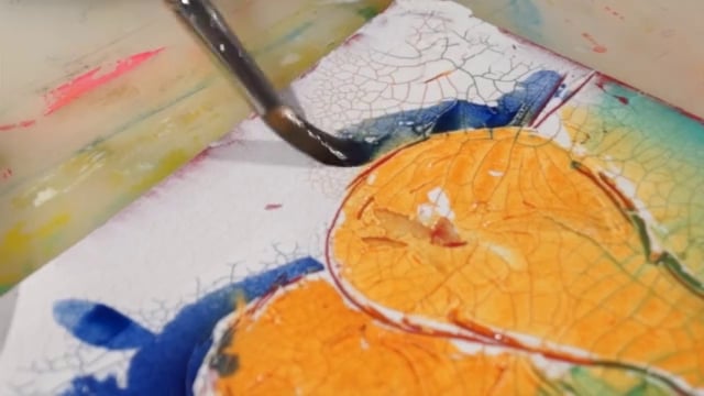 Crackle Paste, Sgraffito Painting Project : Golden A-Z set on Vimeo