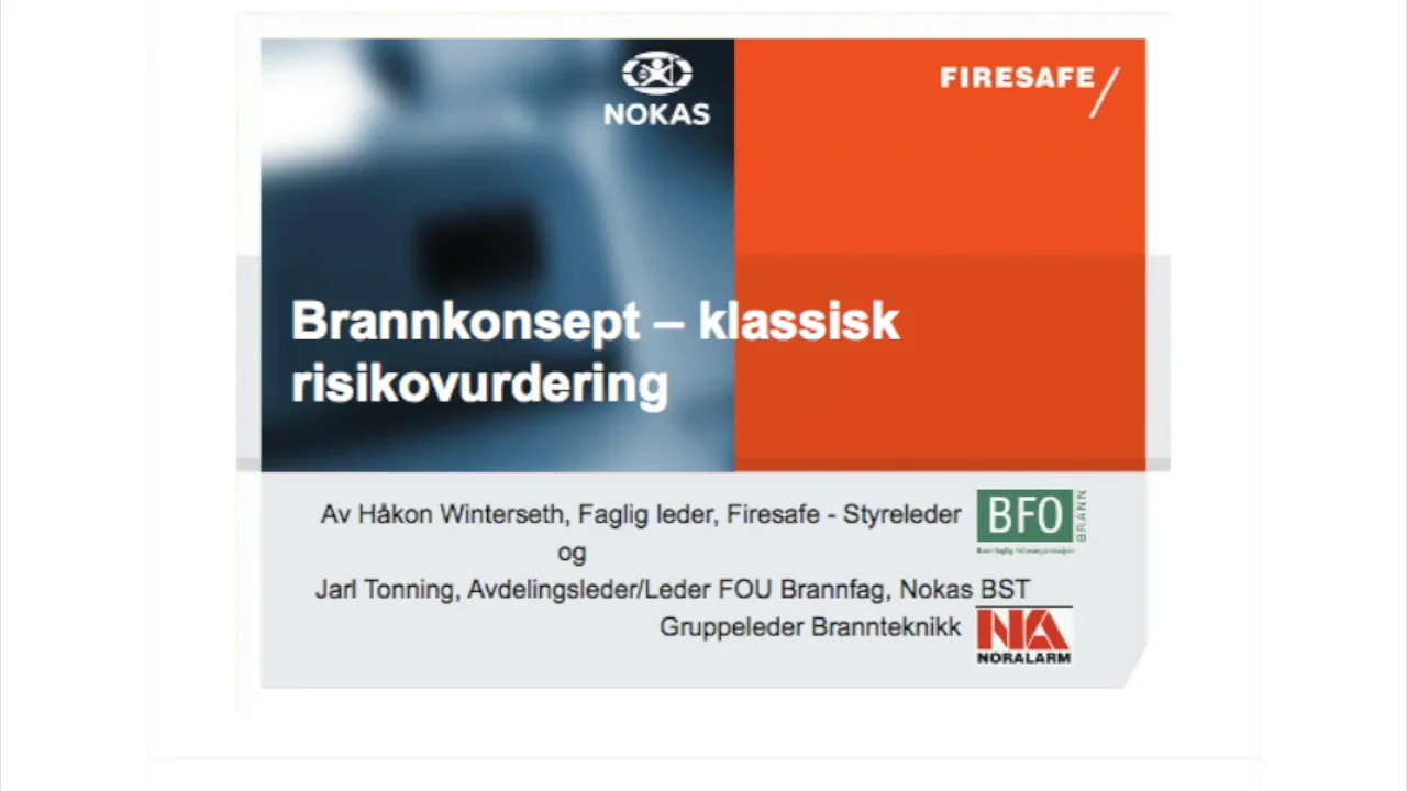 01 Brannkonsept - Klassisk risikovurdering og beskrivelse av brannalarmanlegg on Vimeo
