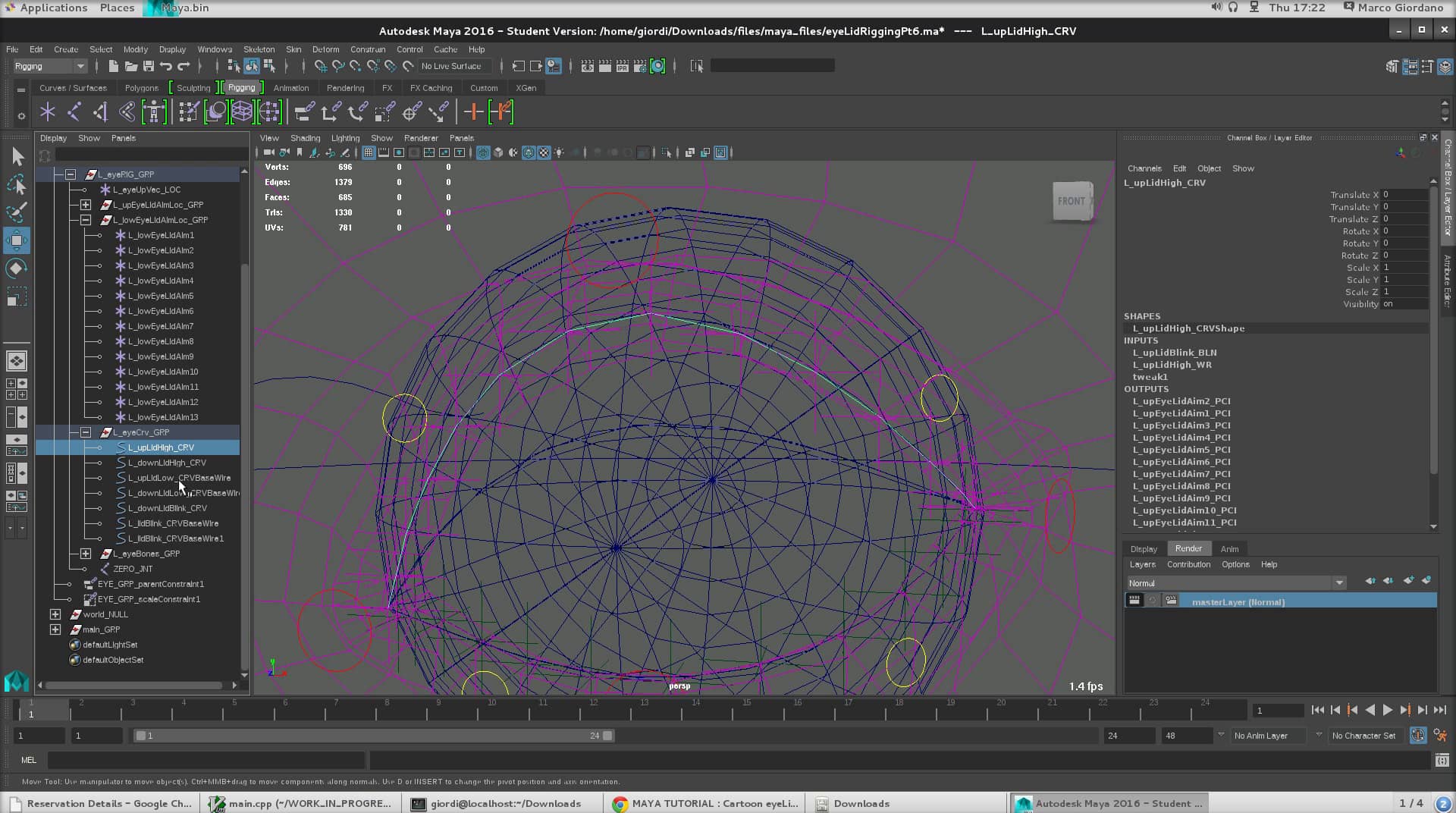MAYA TUTORIAL : Cartoon eyeLid rigging PT4 on Vimeo
