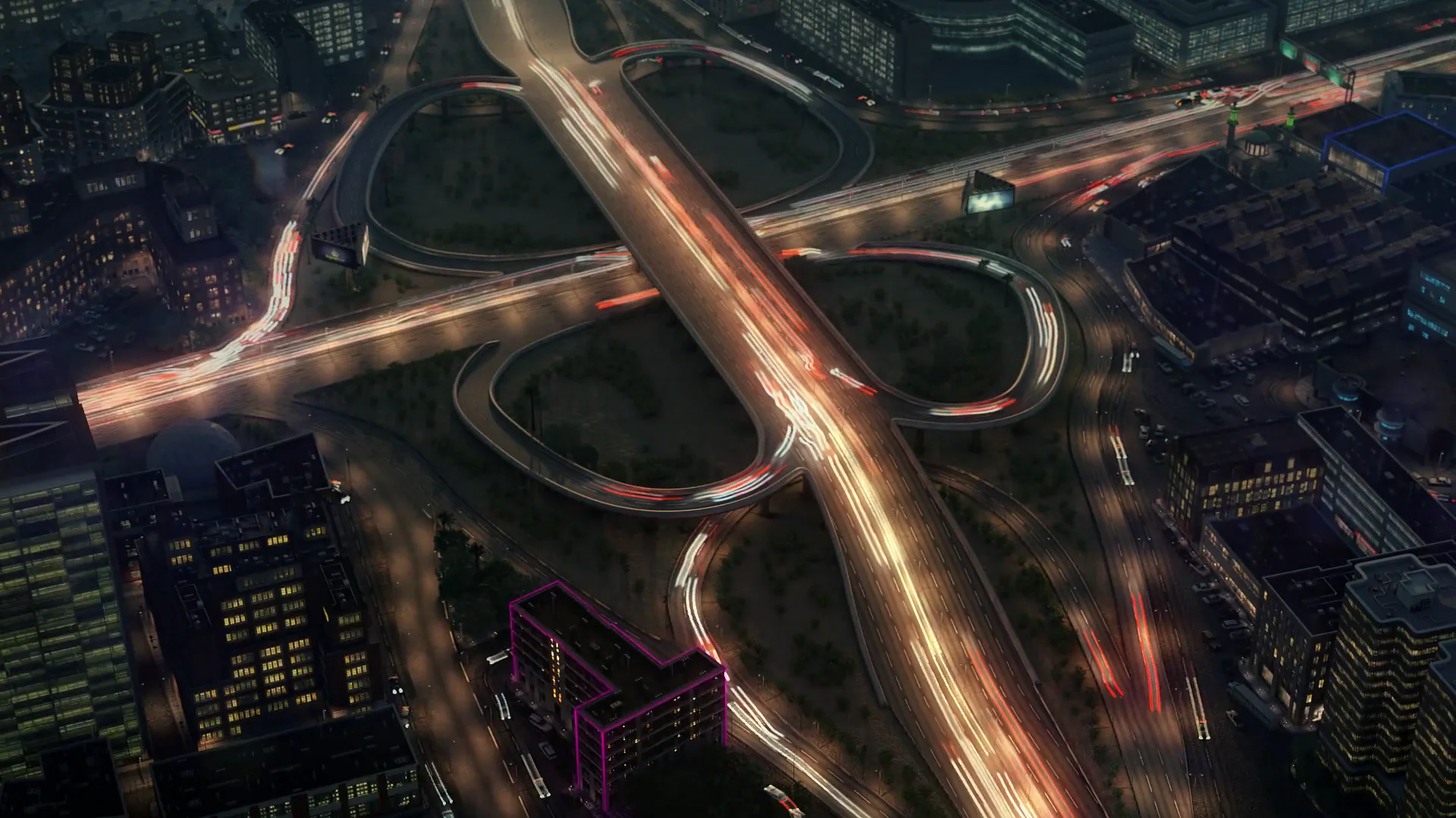 City time-lapse with breakdown