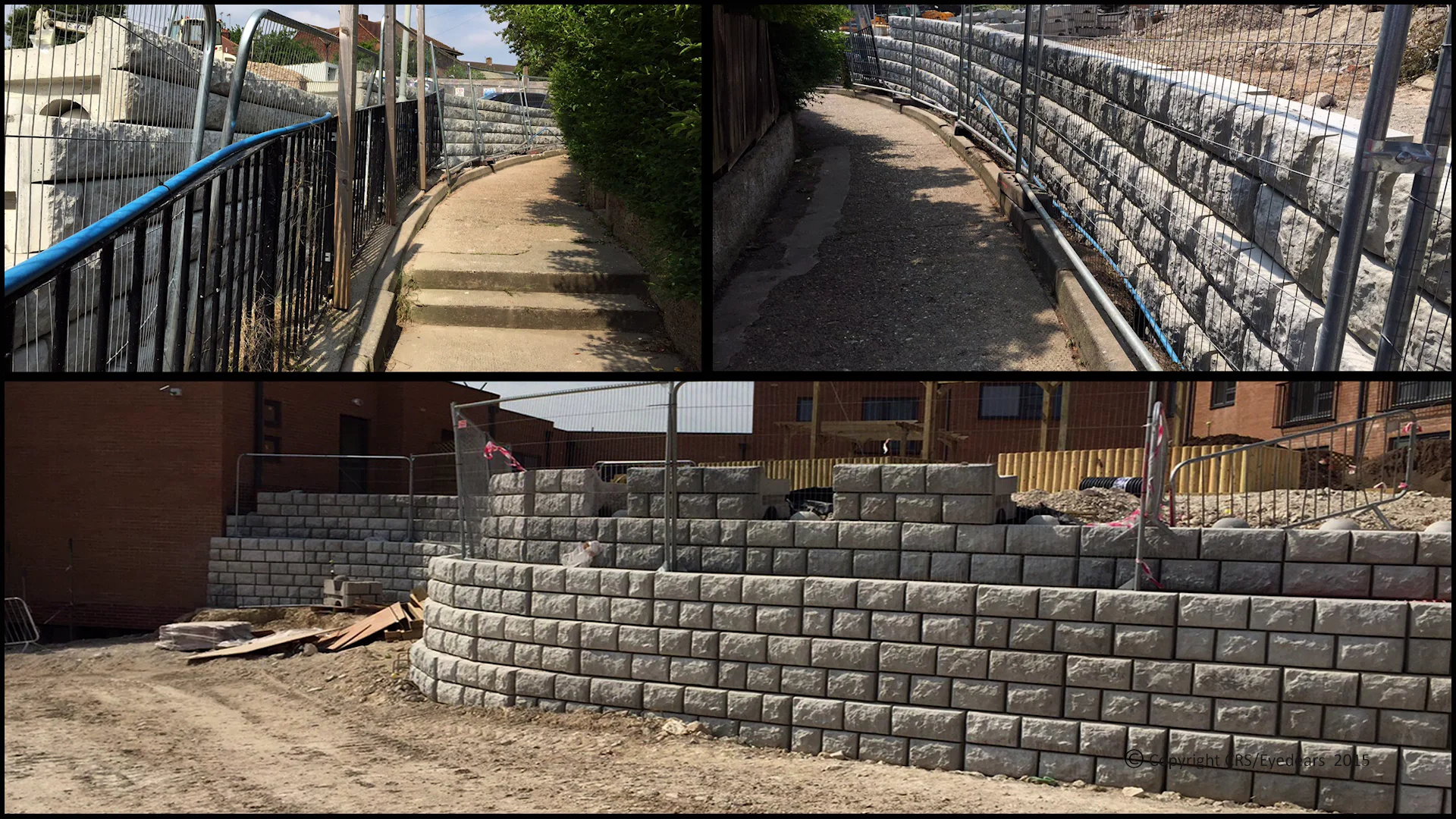 Another Retaining Wall from CRS being installed in Kent June 2015