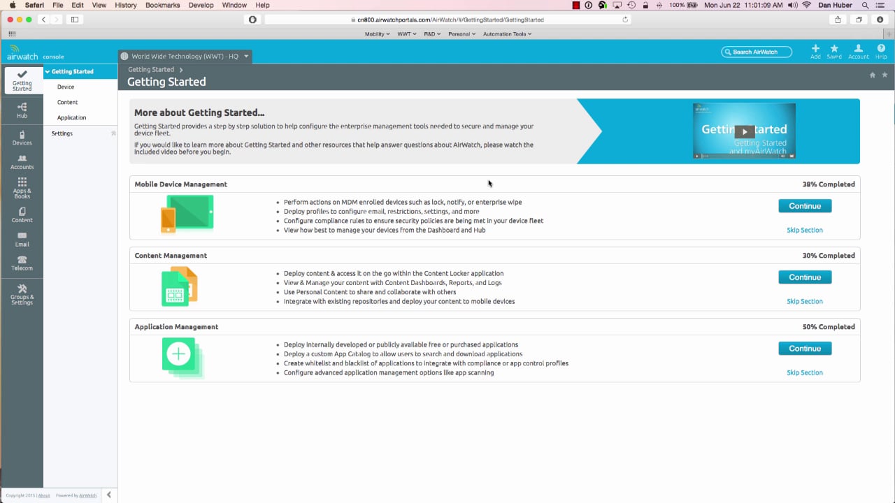 AirWatch Demo - Console Overview on Vimeo