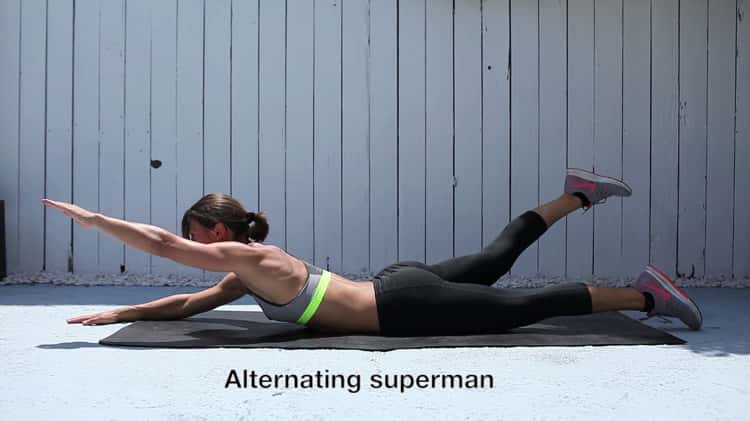 Alternating Superman Exercise