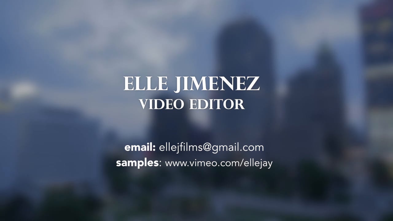 Elle Jimenez | 2015 Video Editor Demo Reel on Vimeo