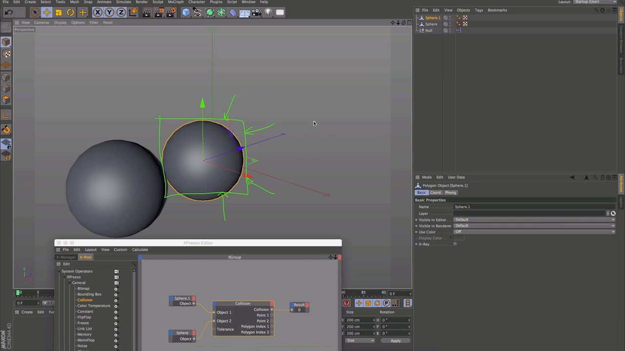 Cinema 4D Xpresso+Python Training // Collision Node on Vimeo
