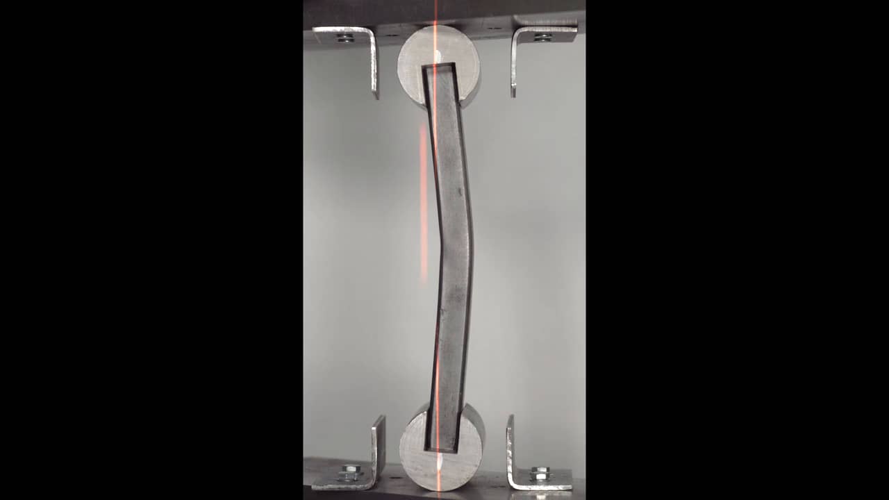 Buckling failure of a pin-ended column of low slenderness on Vimeo