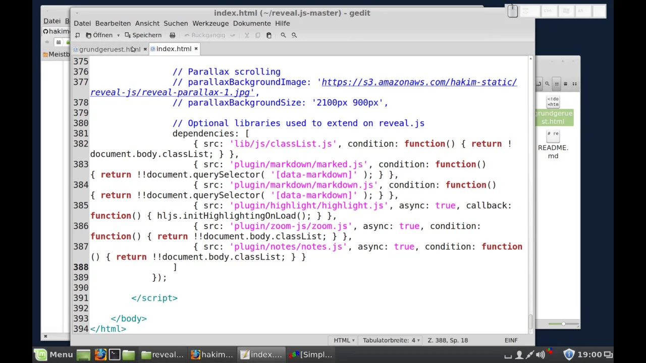 reveal.js - Einbinden von Markdown-Syntax on Vimeo