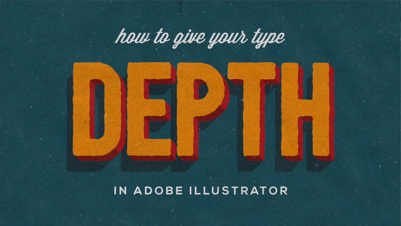 How to give your type depth in Illustrator on Vimeo