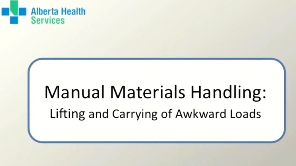 Manual Materials Handling: Lifting And Carrying Of Awkward Loads on Vimeo