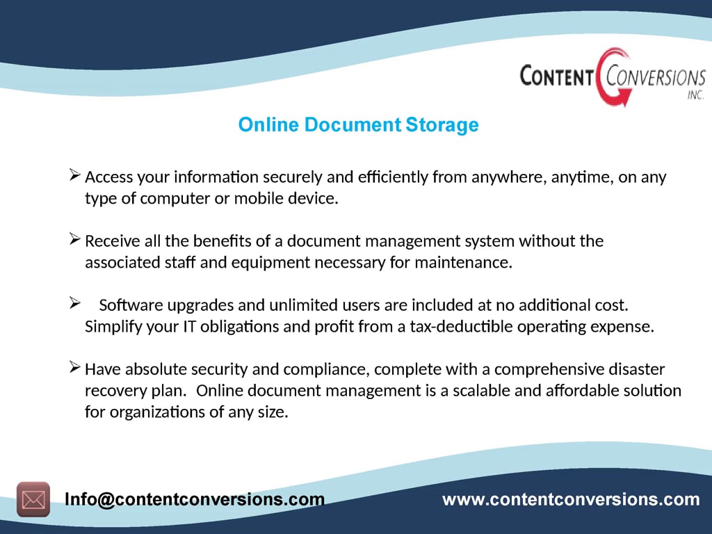 Online Documnt storage Document Management - contentconversions on Vimeo