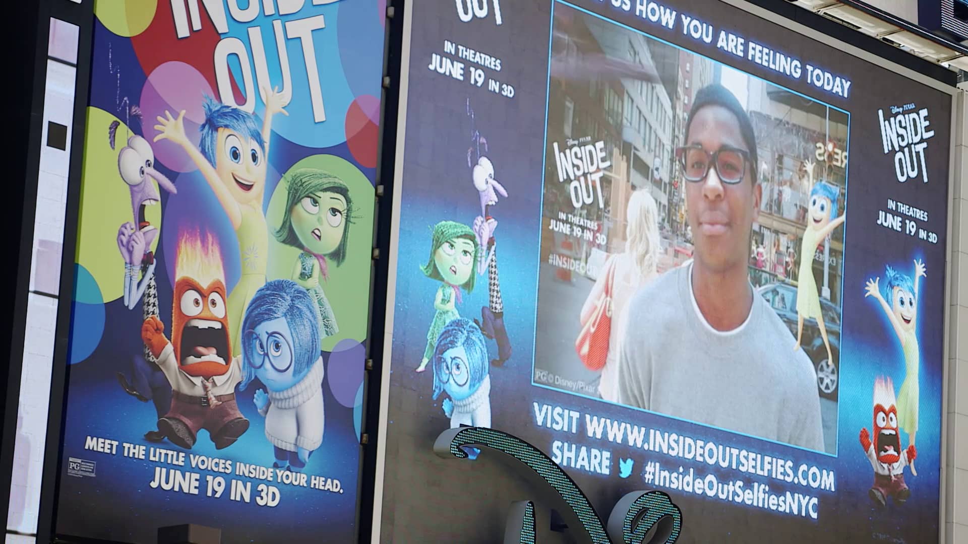 Disney Pixar with Inside Out in Times Square on Vimeo