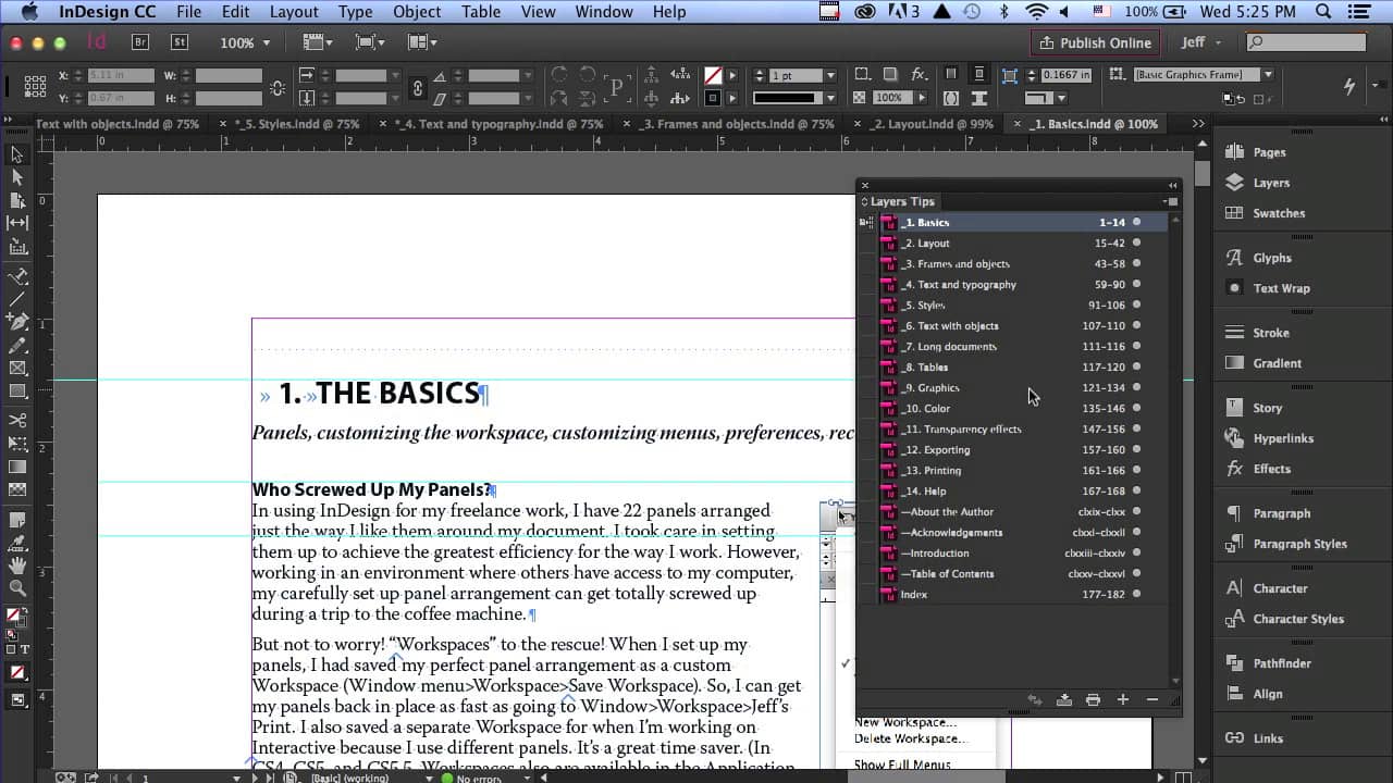 Using the Power of InDesign's Book Feature. on Vimeo