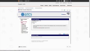 Ares Course Reserves | D2L Brightspace IntegrationHub