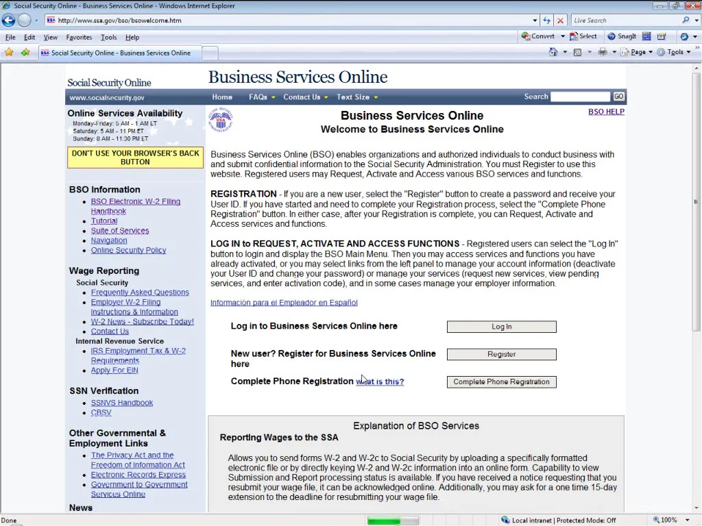 SSA BSO Admin online on Vimeo