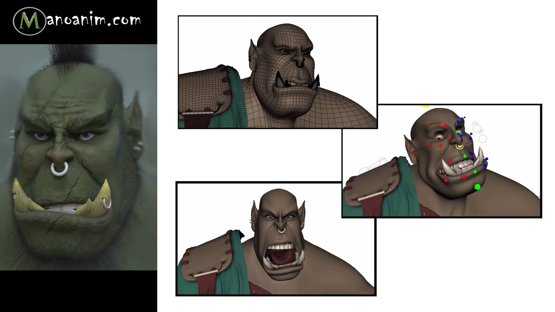 Orc Facial Rig by Manoanim (www.manoanim.com) on Vimeo