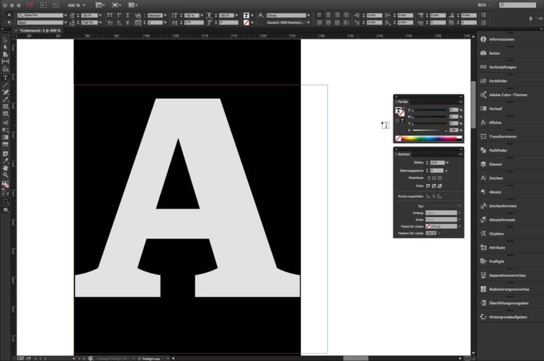 InDesign / Schrift-Effekte / Kontur on Vimeo
