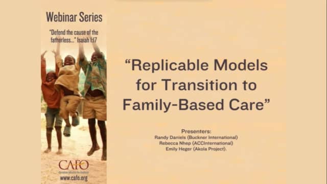Replicable Models for Transition to Family-Based Care on Vimeo