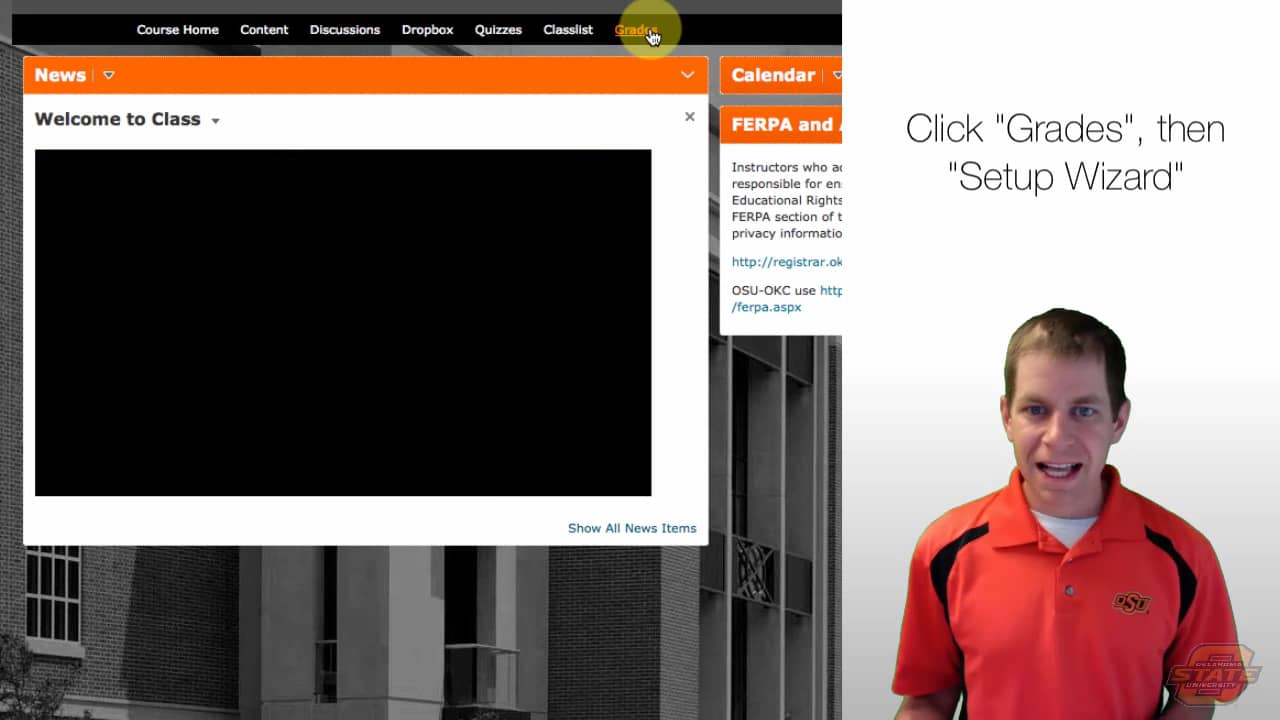 D2L: Using the Gradebook Setup Wizard on Vimeo