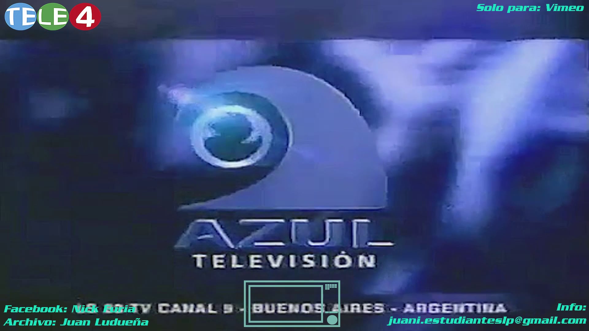 ID Azul Television LS 83 TV Canal 9 (Version Locutor) 1999 on Vimeo