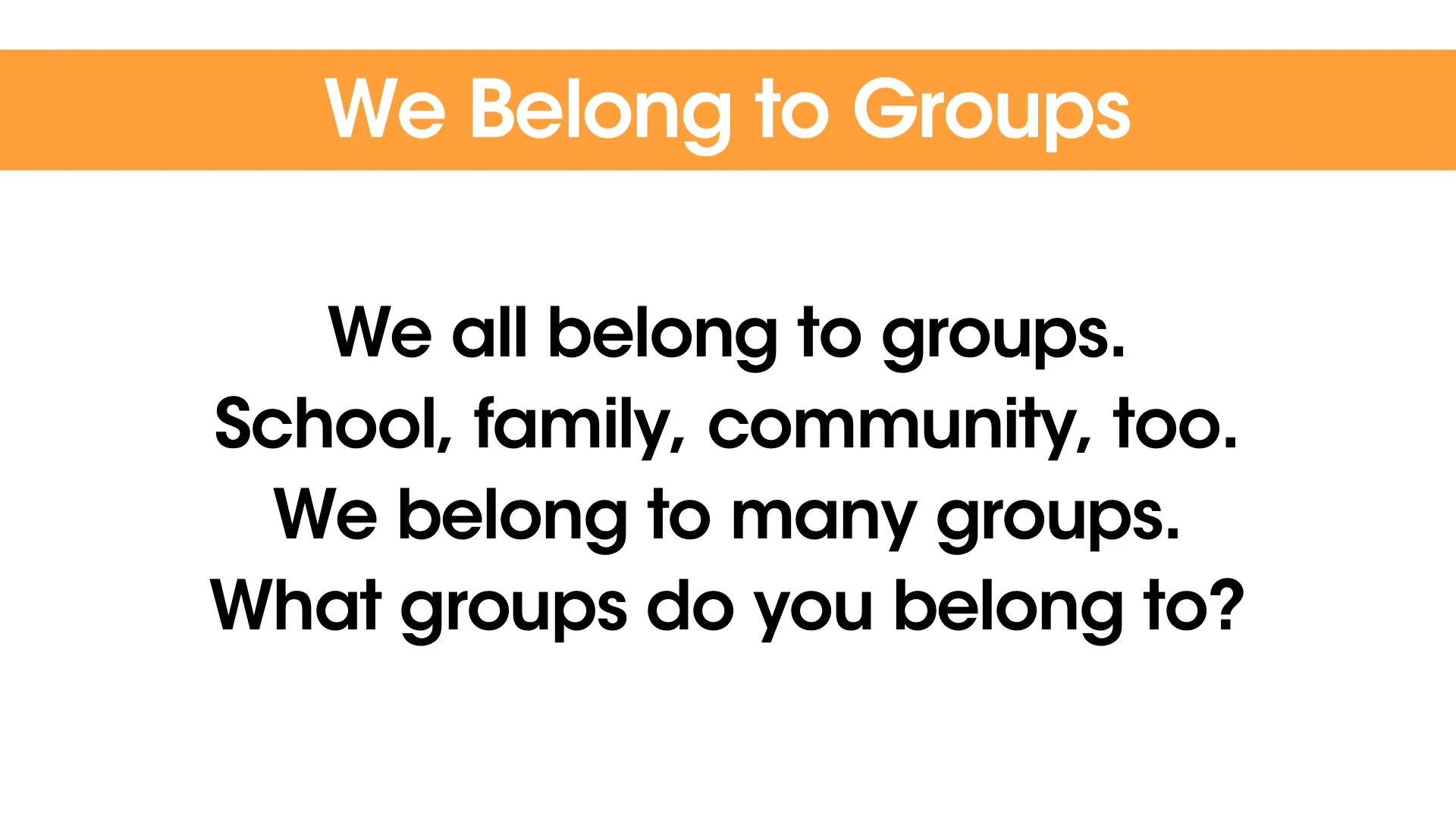 We Belong to Groups on Vimeo