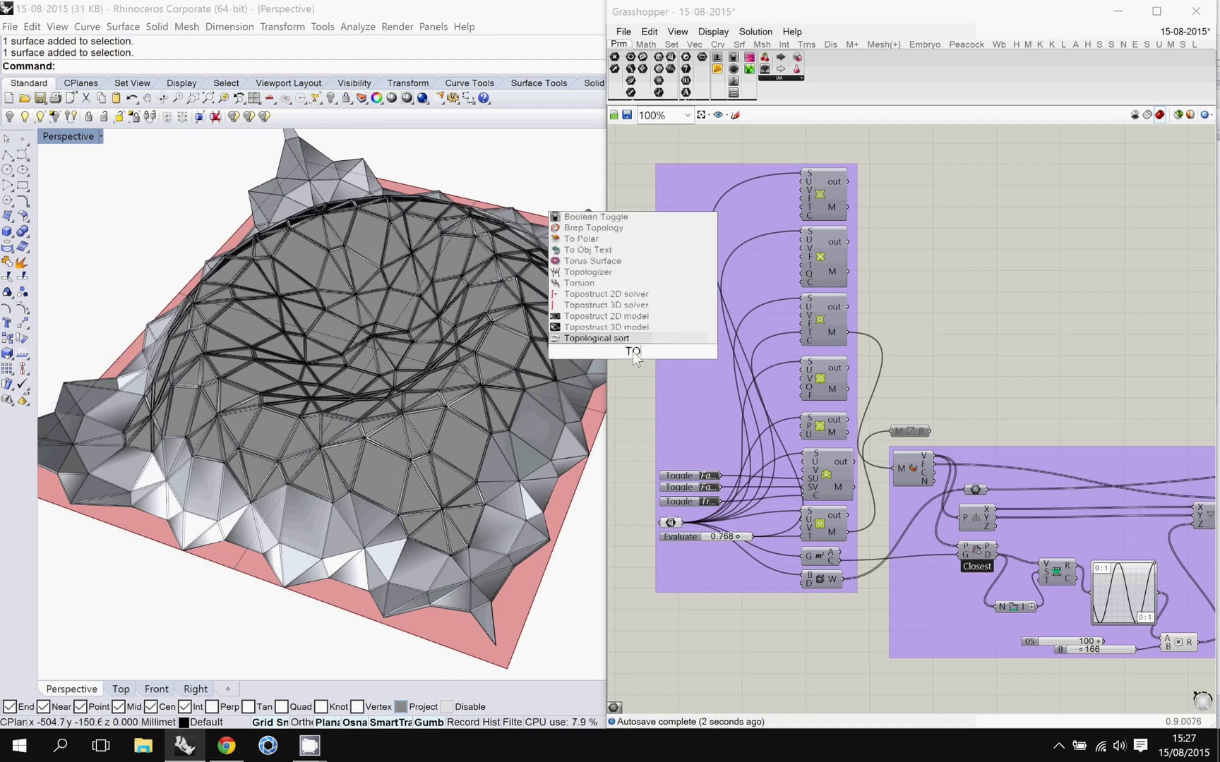 Mesh | Grasshopper - Rhinoceros [ Mesh+ tools & WeaverBird ] on Vimeo