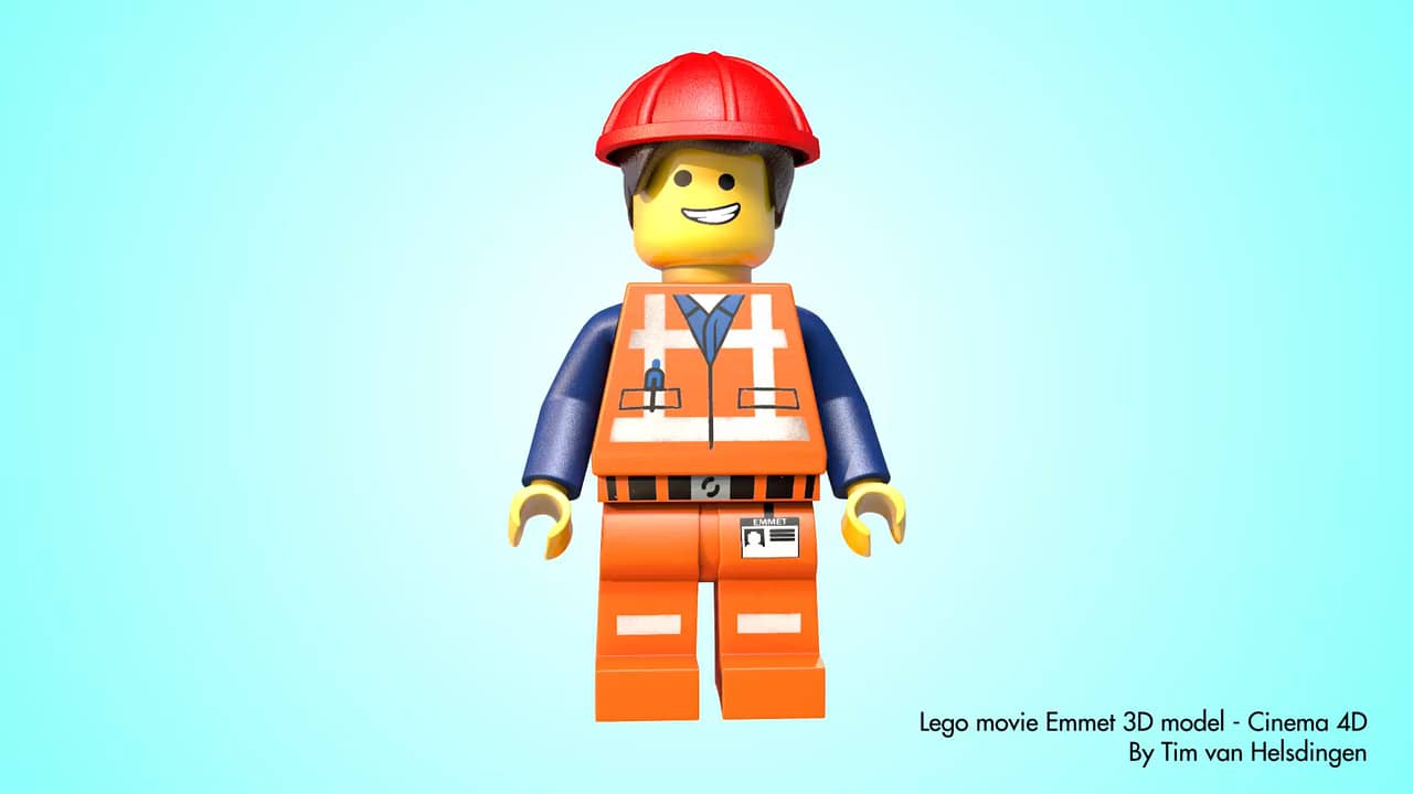 Lego movie Emmet 3d model on Vimeo