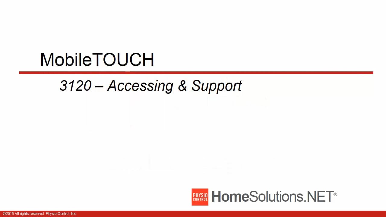 HomeSolutions.NET MobileTOUCH - 3120 - Accessing and Support on Vimeo