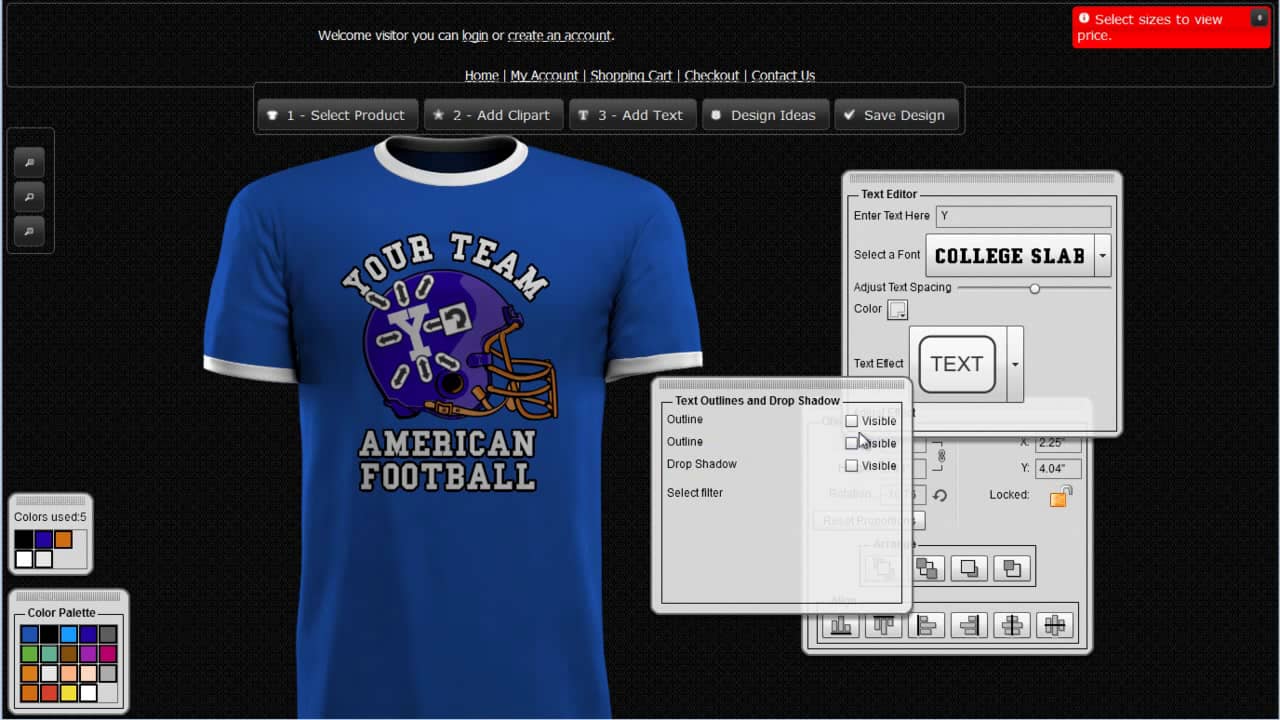 How to use the Design Studio of Custom T-shirt at lifestooshirt on Vimeo