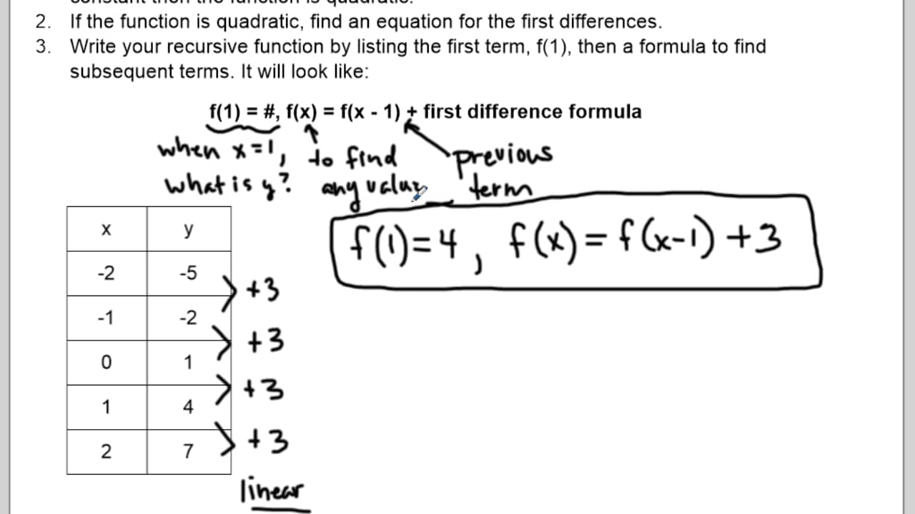 Writing Recursive Formulas on Vimeo