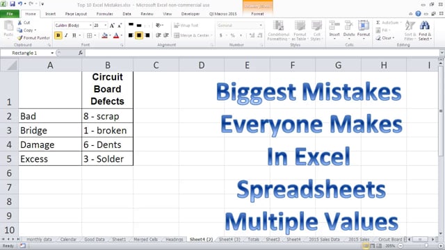 Common Excel Spreadsheet Mistakes Dont Overcook Your Data 9117