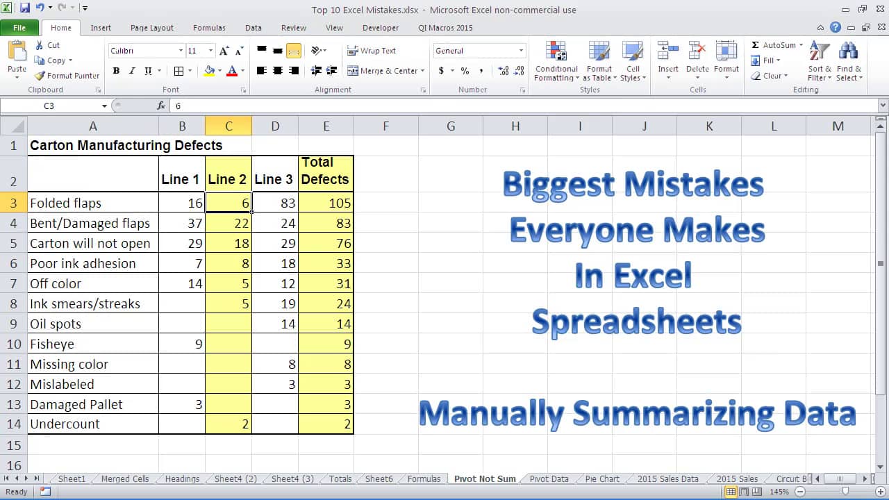 Top 10 Mistakes with Excel Spreadsheets Vol6 on Vimeo
