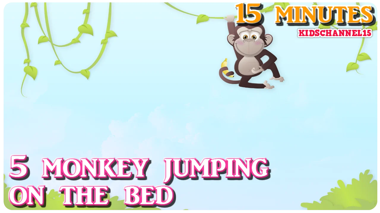 5 Little Monkeys Jumping On The Bed | Video songs for Kids | Children ...