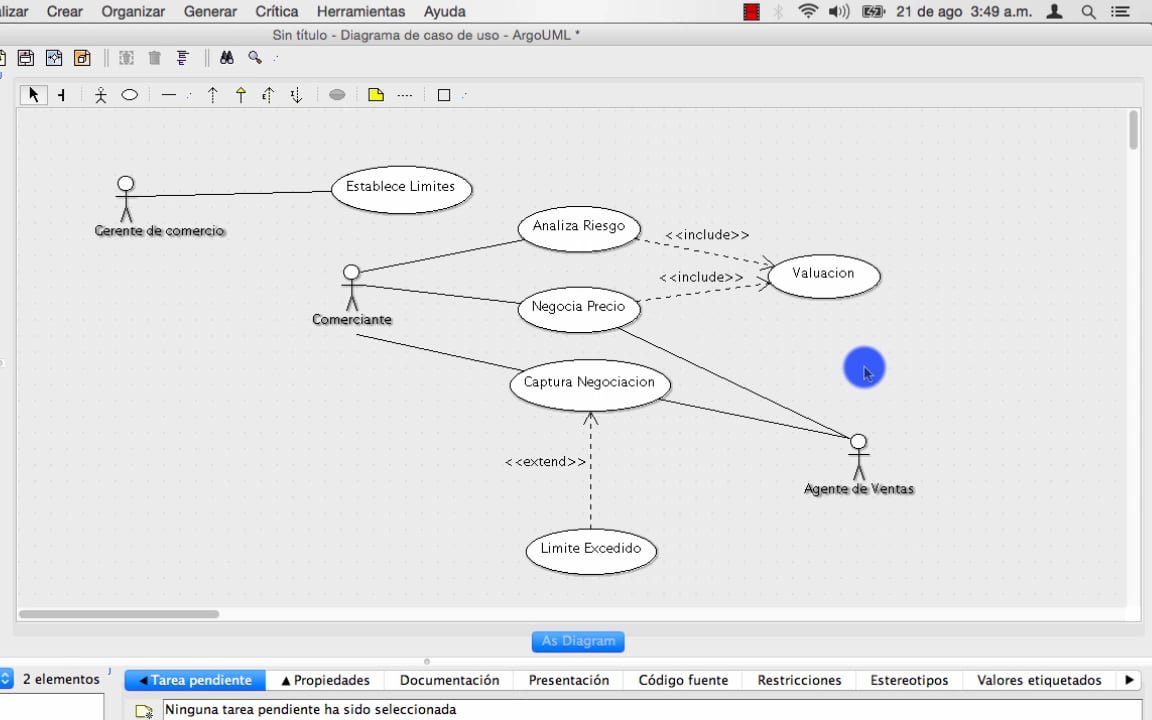 ArgoUML 4.- Diagramas de Casos de Uso : II.- Include y Extends on Vimeo