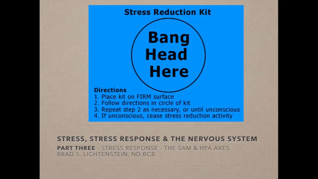 Part 3 - Stress Response - SAM & HPA Axes on Vimeo