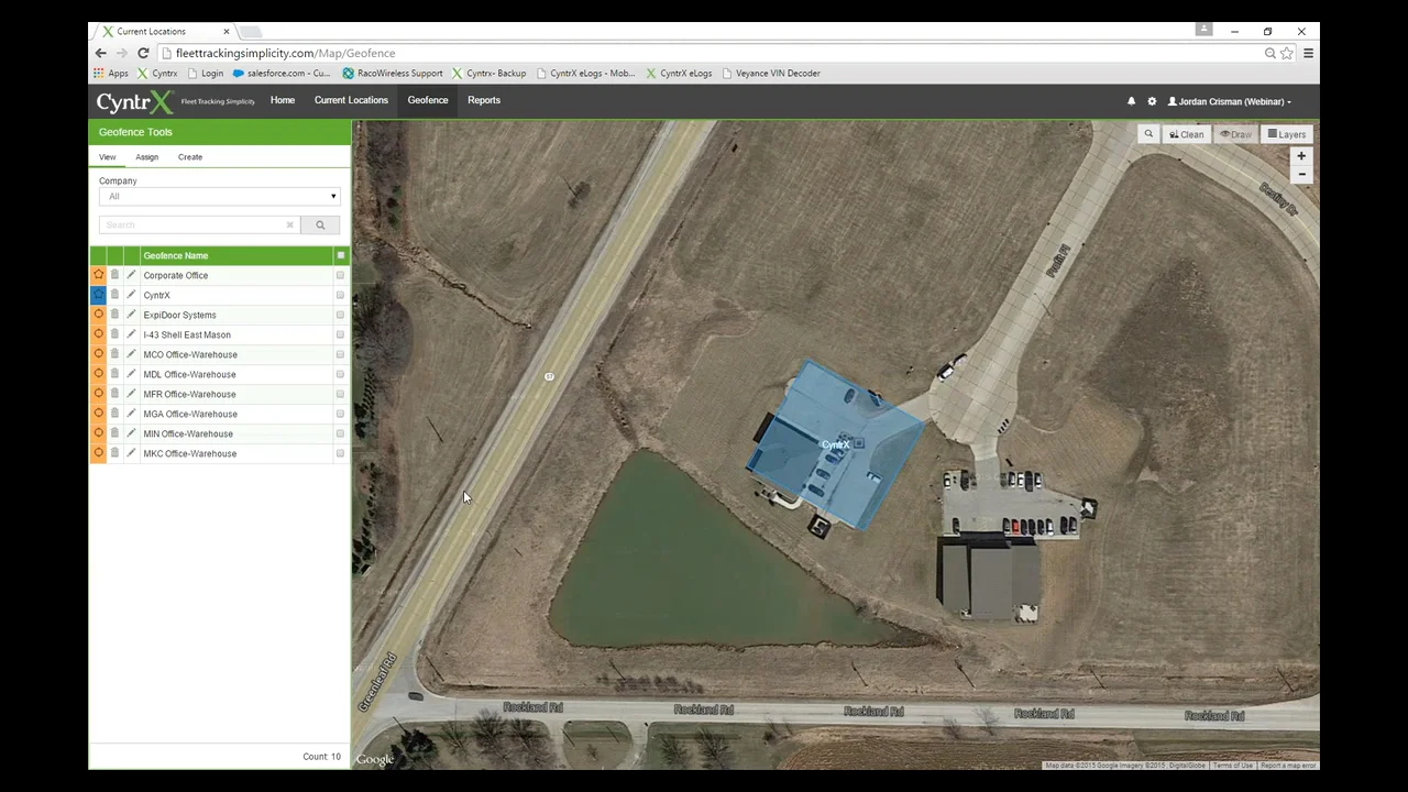 CyntrX Webinar- Geofence Tab