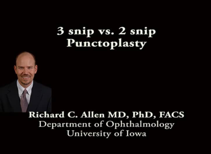 Three snip vs Two snip punctoplasty on Vimeo