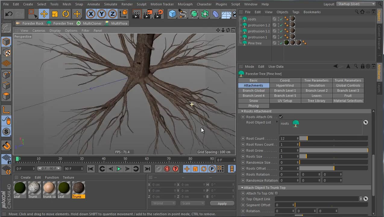 Forester for Cinema 4D: Roots and Attachments on Vimeo