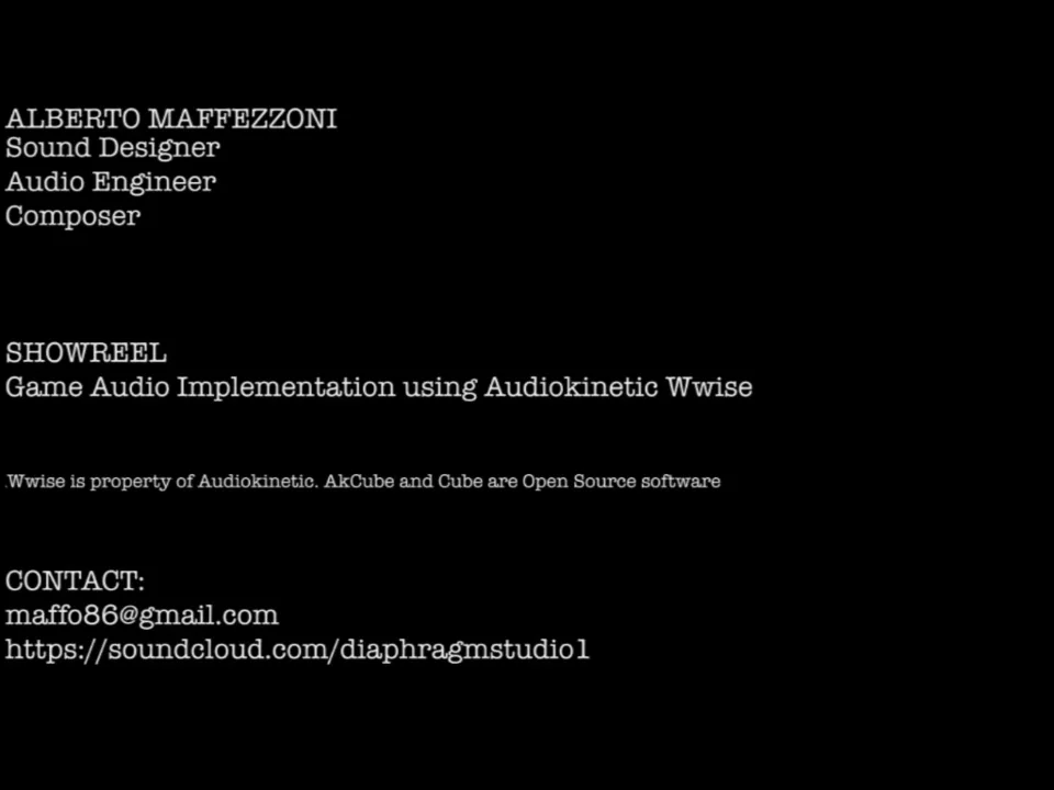 Alberto Maffezzoni | Wwise Project Demo: Implementation and Commentary on Vimeo