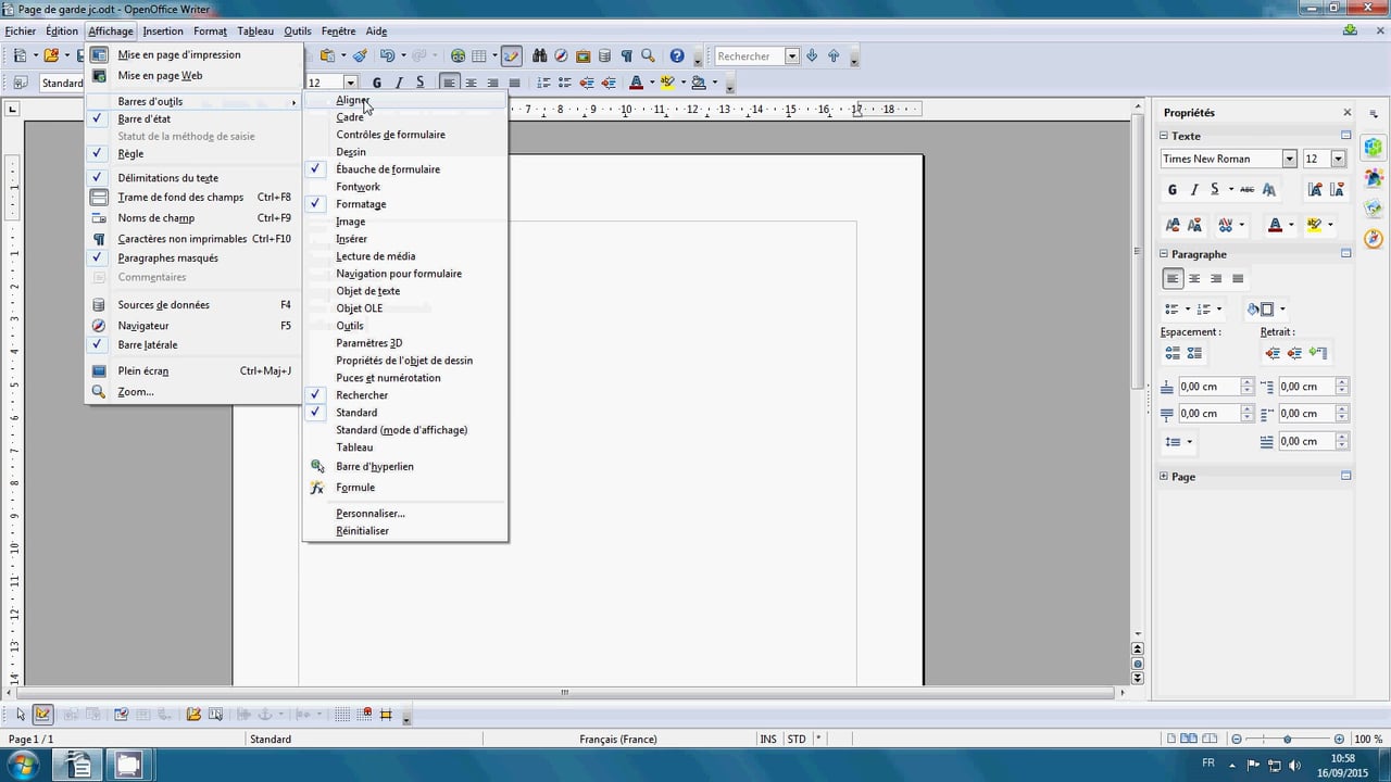 Insérer une zone de texte sous open office texte on Vimeo