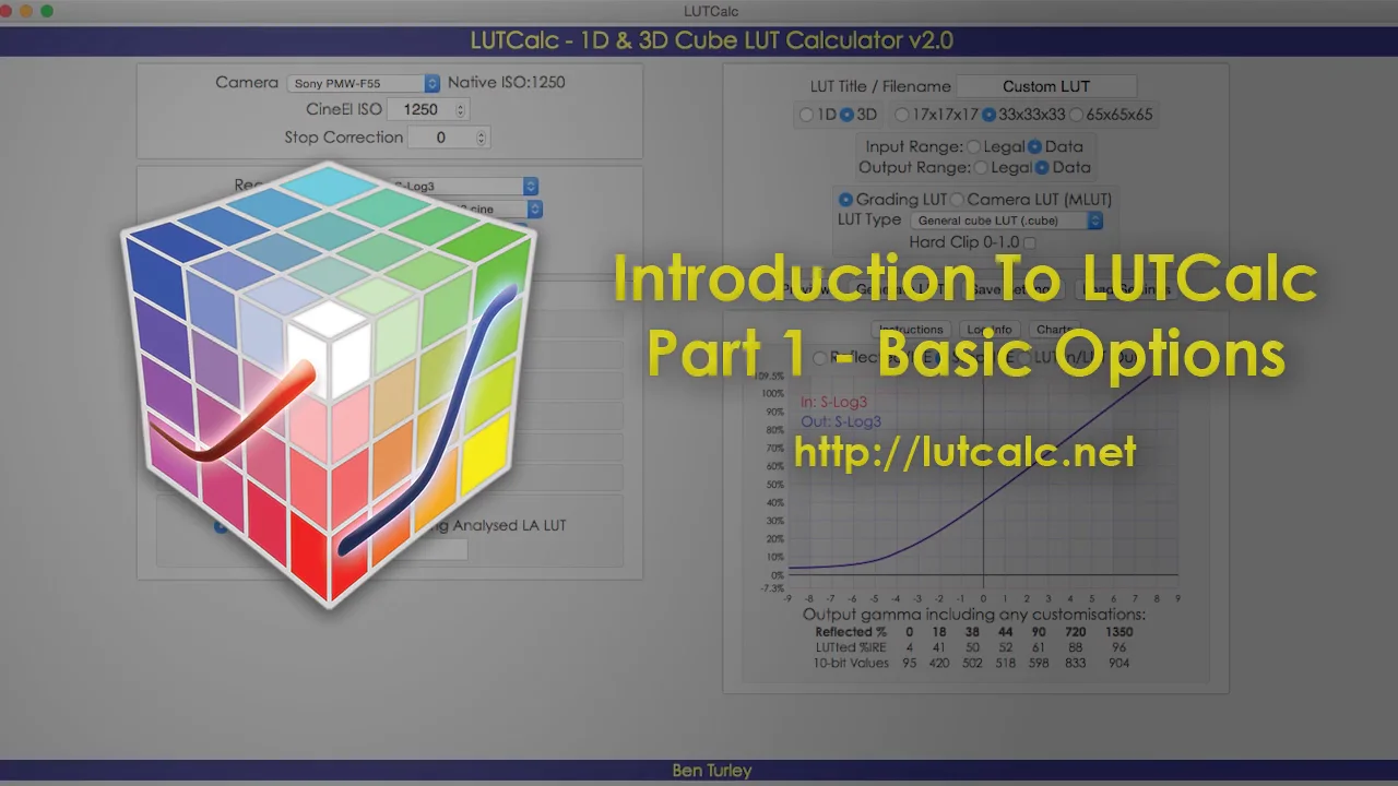 Introduction To LUTCalc Part 1 - Basic Options