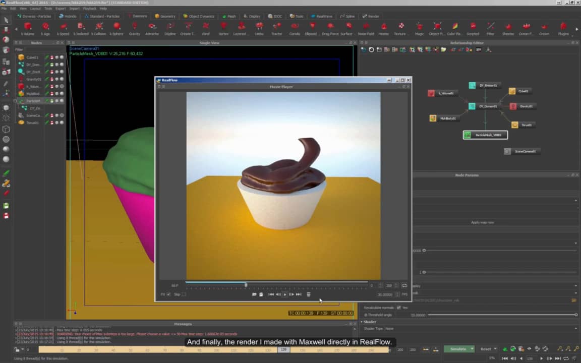 Learning RealFlow 2015: Dyverso. Creating a viscous fluid. Part1 on Vimeo