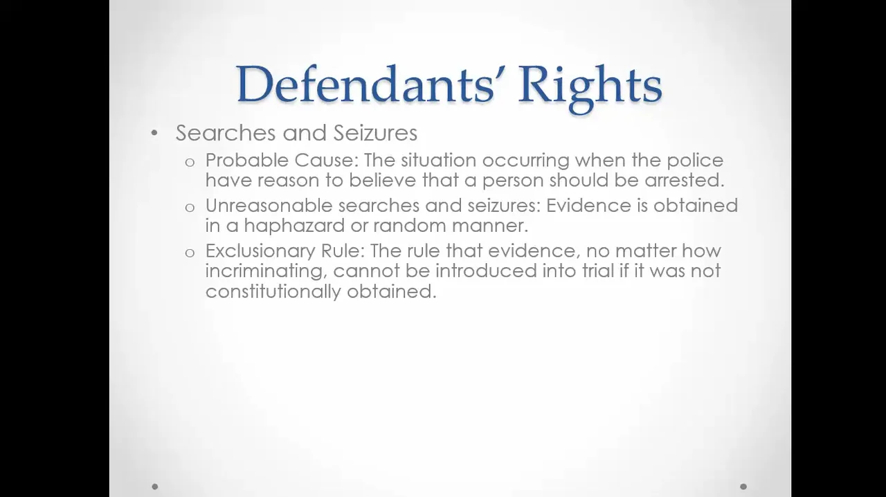 Chapter 4 defendant rights on Vimeo