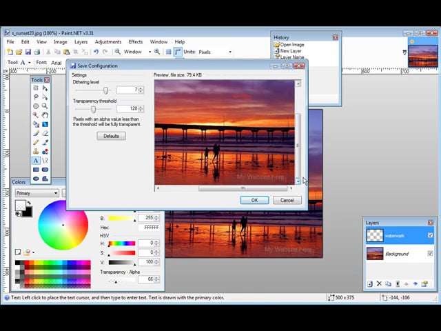 How to watermark an image on Vimeo